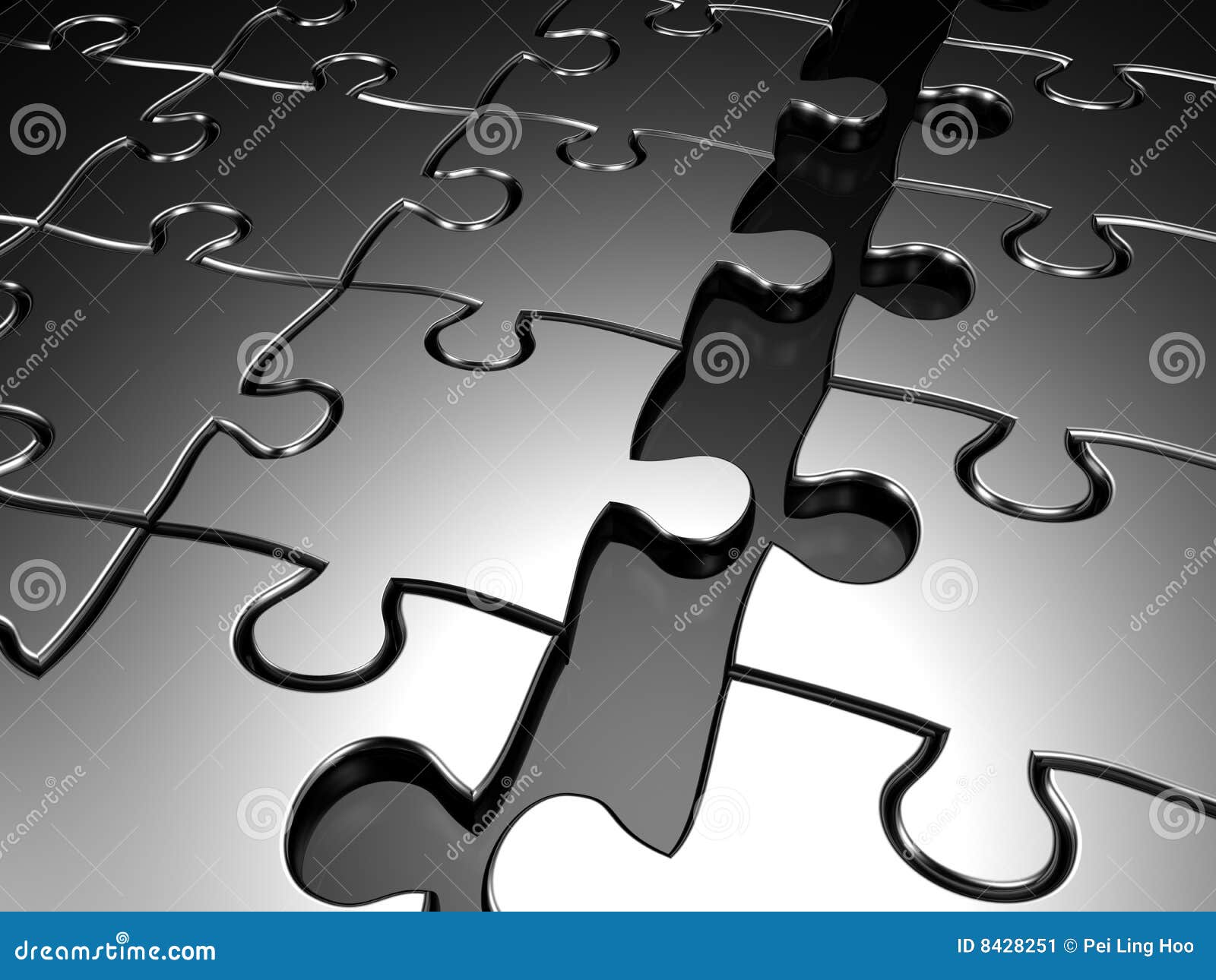 Joining puzzle 3d rendered stock illustration. Illustration of play ...