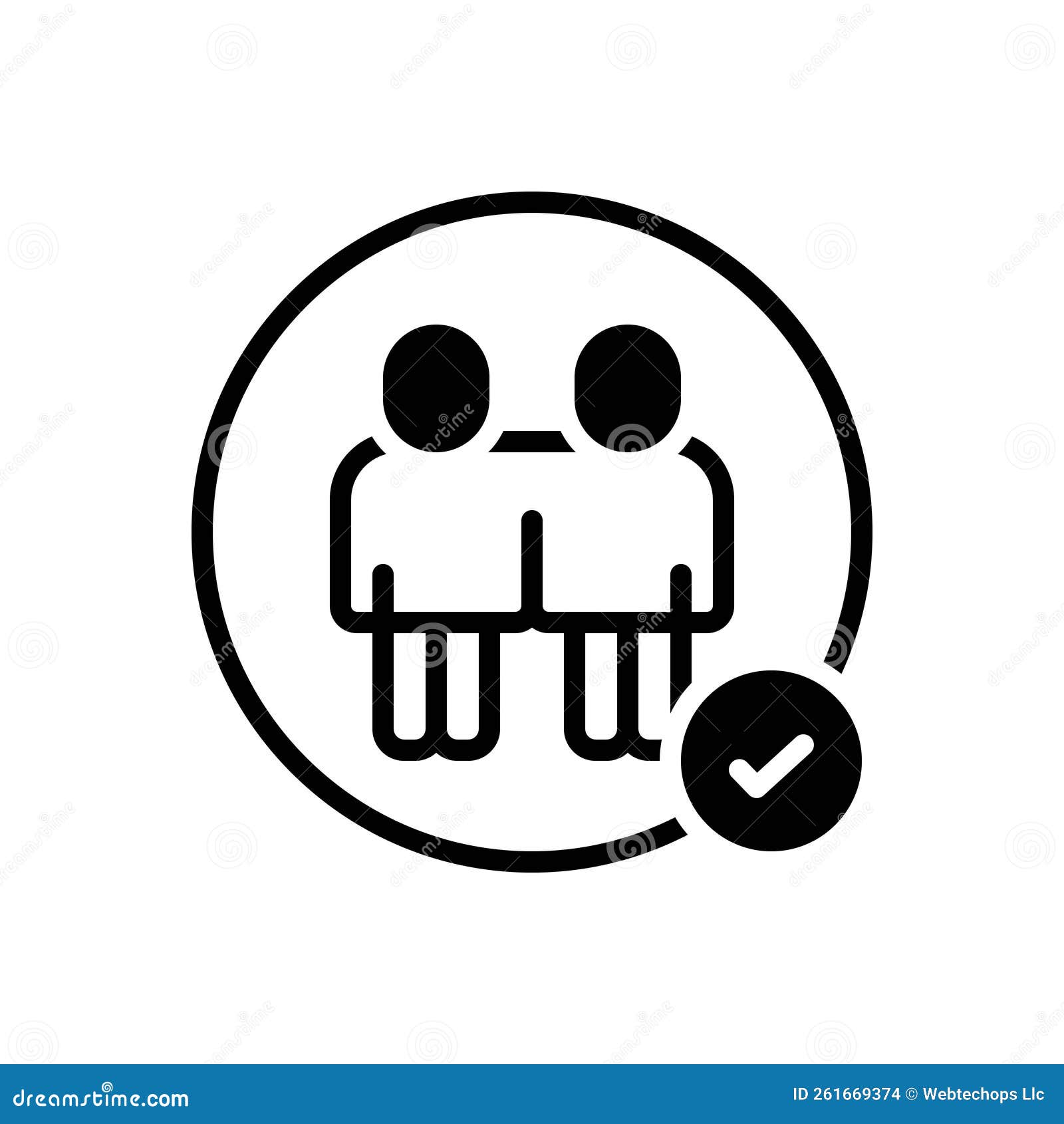 Black Solid Icon for Joins, Accompany and Companion Stock Illustration ...