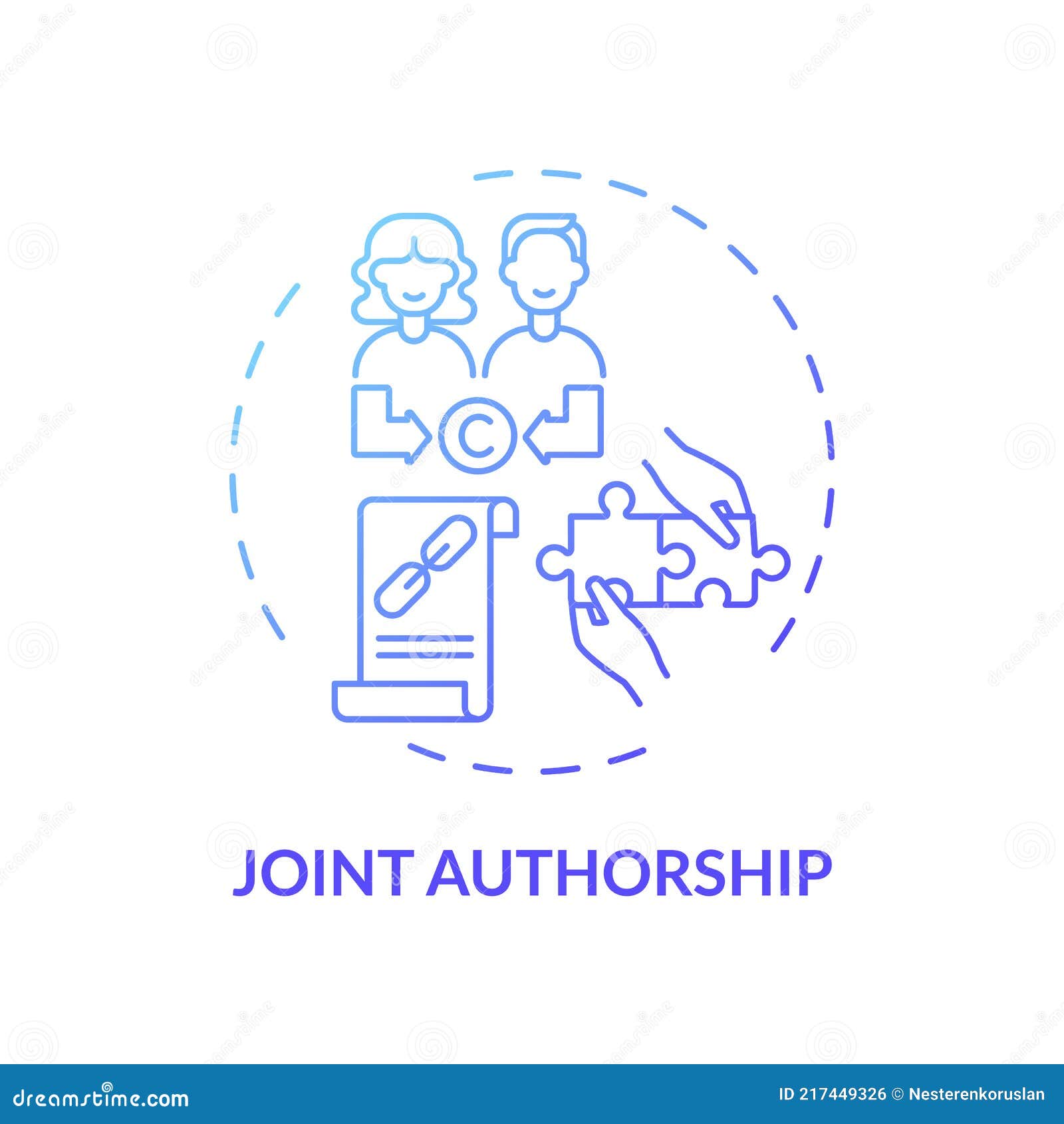 Joint Authorship Concept Icon Stock Vector - Illustration of trademark ...