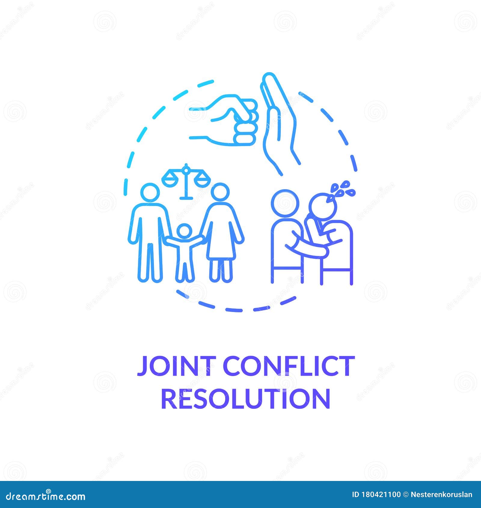 Joint Conflict Resolution Concept Icon Stock Vector - Illustration of ...