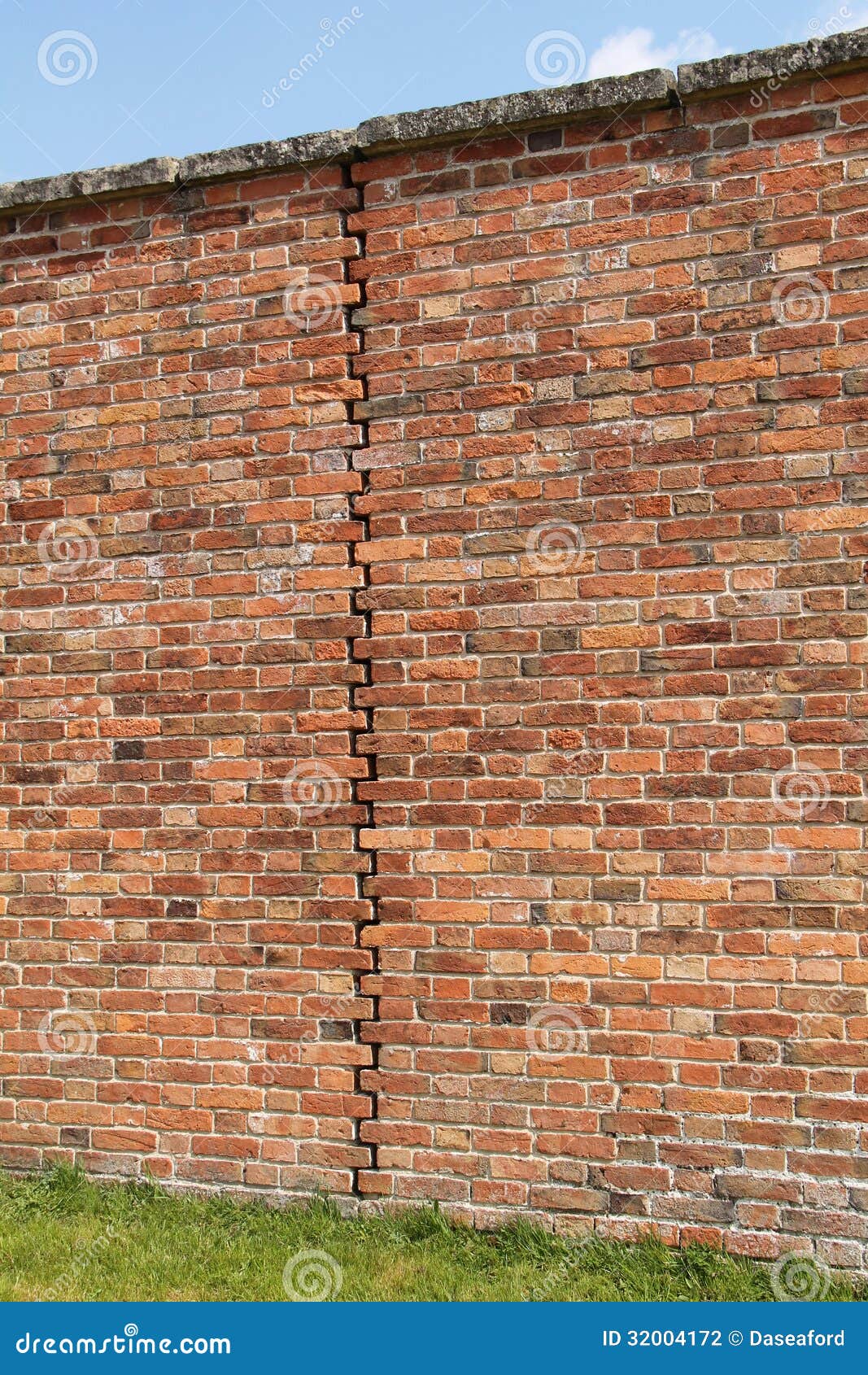 Joint de dilatation. photo stock. Image du brique, cement - 32004172