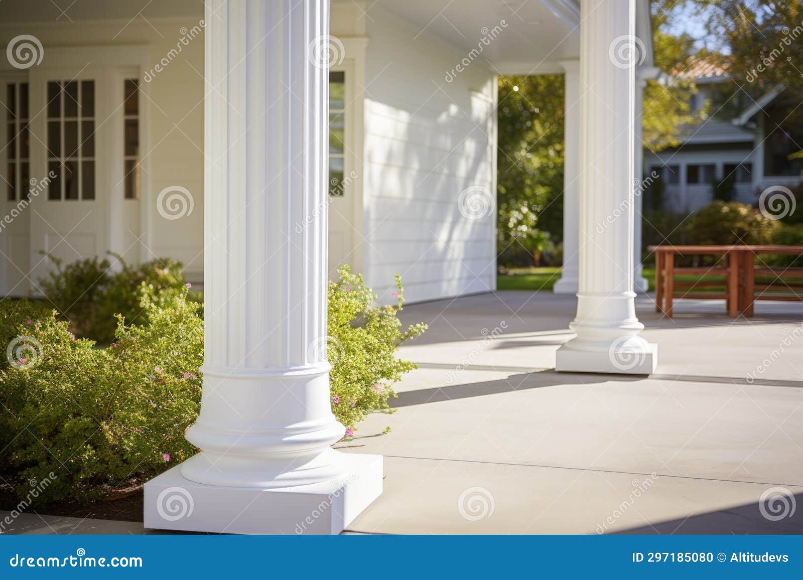 Joint Detail of White Column and Base Stock Photo - Image of ...