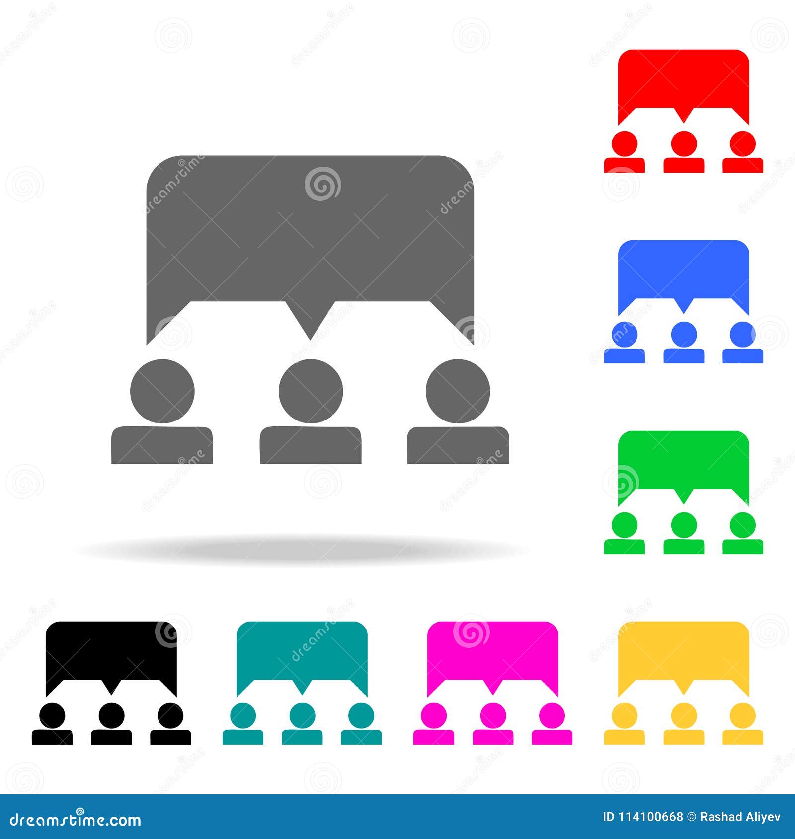 Joint Discussion Icon. Elements of Teamwork Multi Colored Icons ...