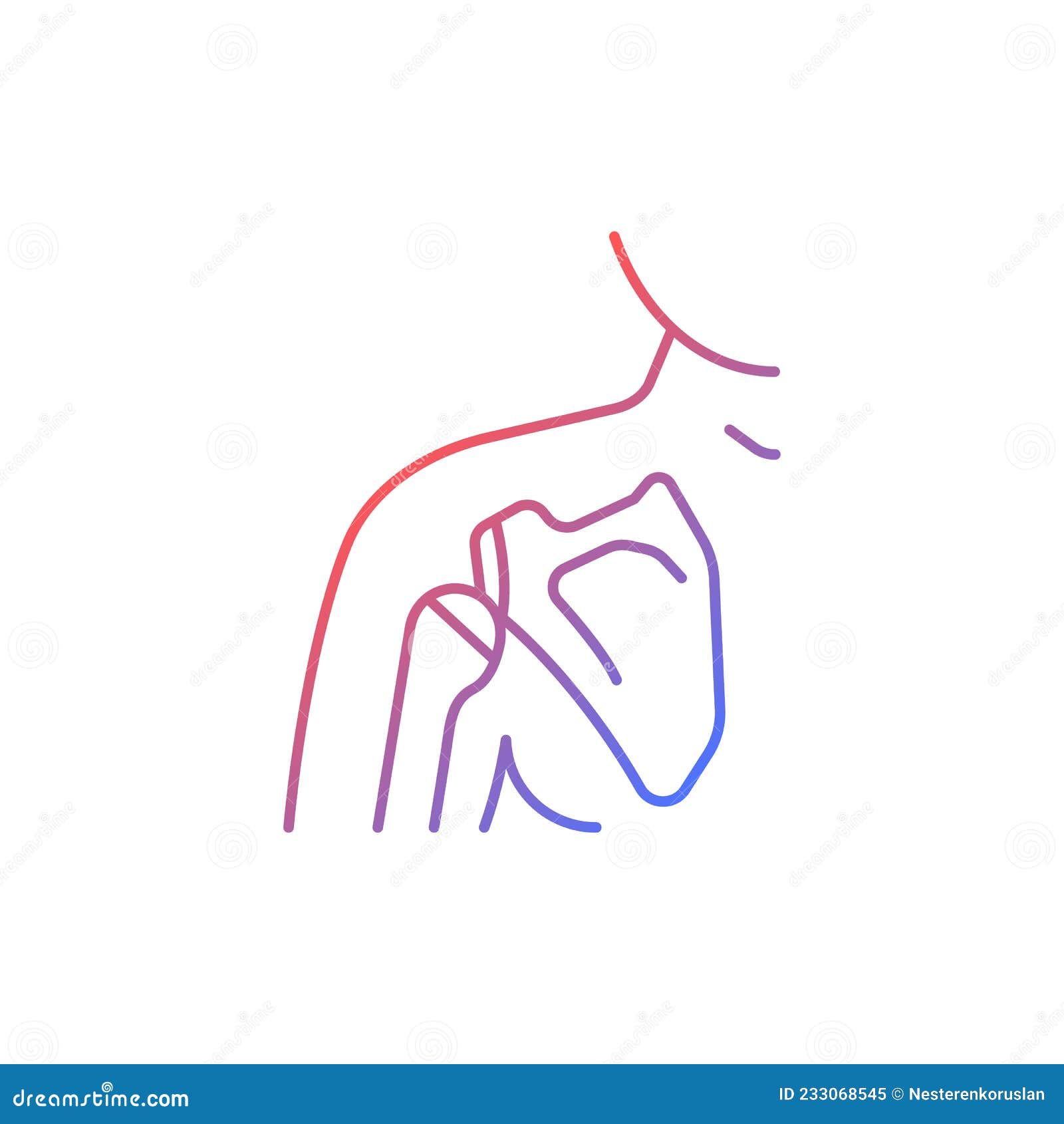 Joint Dislocation Gradient Linear Vector Icon Stock Vector ...