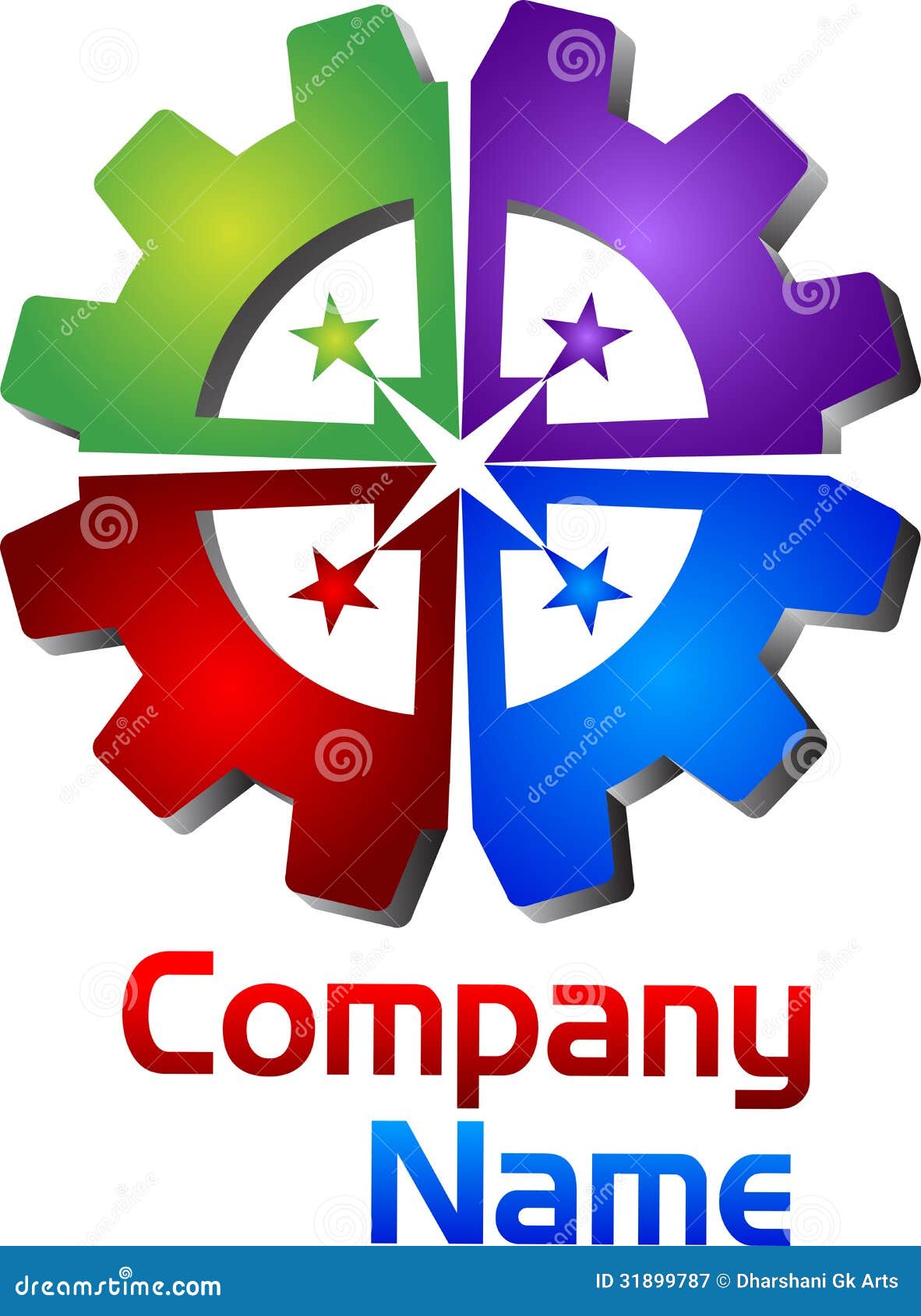 Joint gear logo stock vector. Illustration of business - 31899787