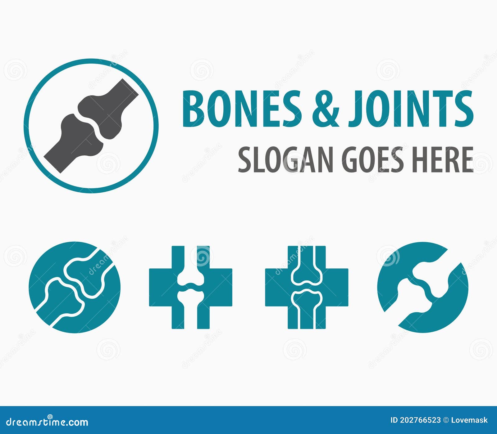 Joint Icon. Knee Bones Logo Template. Vector Illustration. Stock ...