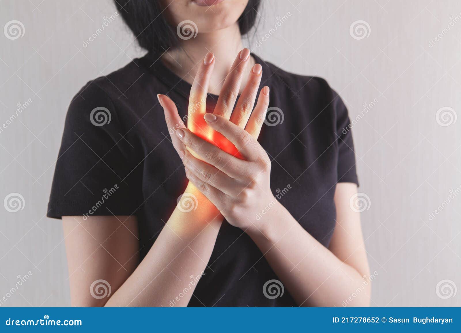 Joint Injuries,. Spasm on the Girl`s Arm Stock Photo - Image of hurt ...