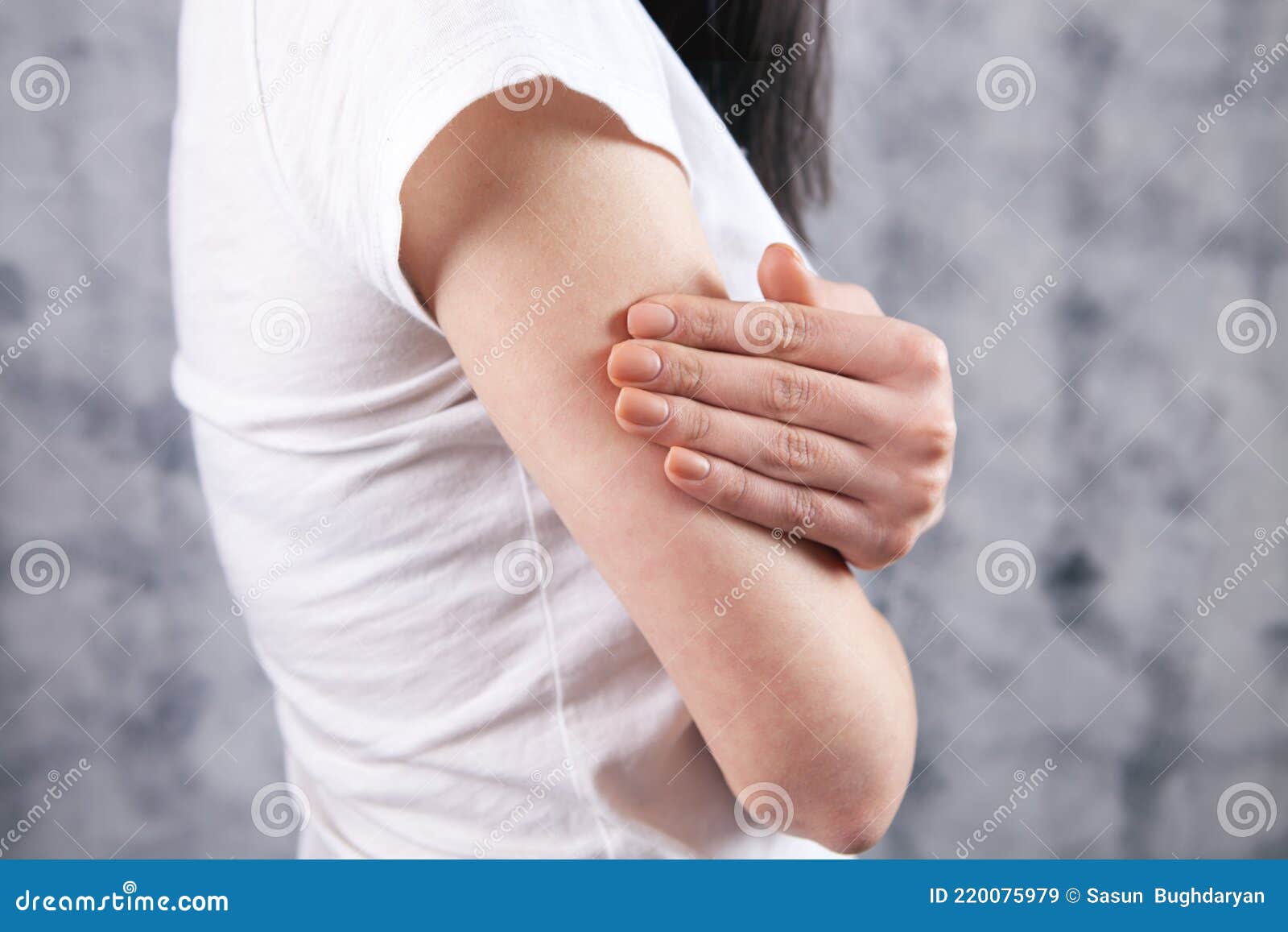 Joint Injuries,. Spasm on the Girl`s Arm Stock Image - Image of human ...