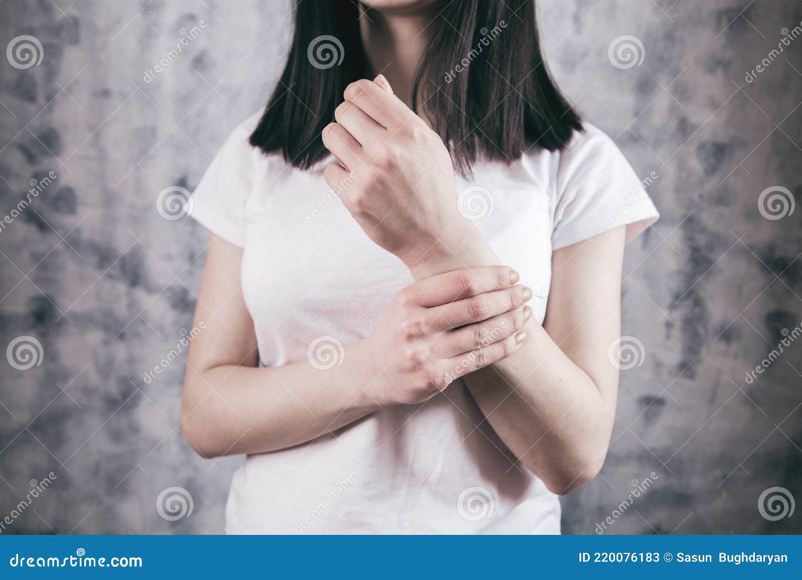 Joint Injuries,. Spasm on the Girl`s Arm Stock Image - Image of holding ...