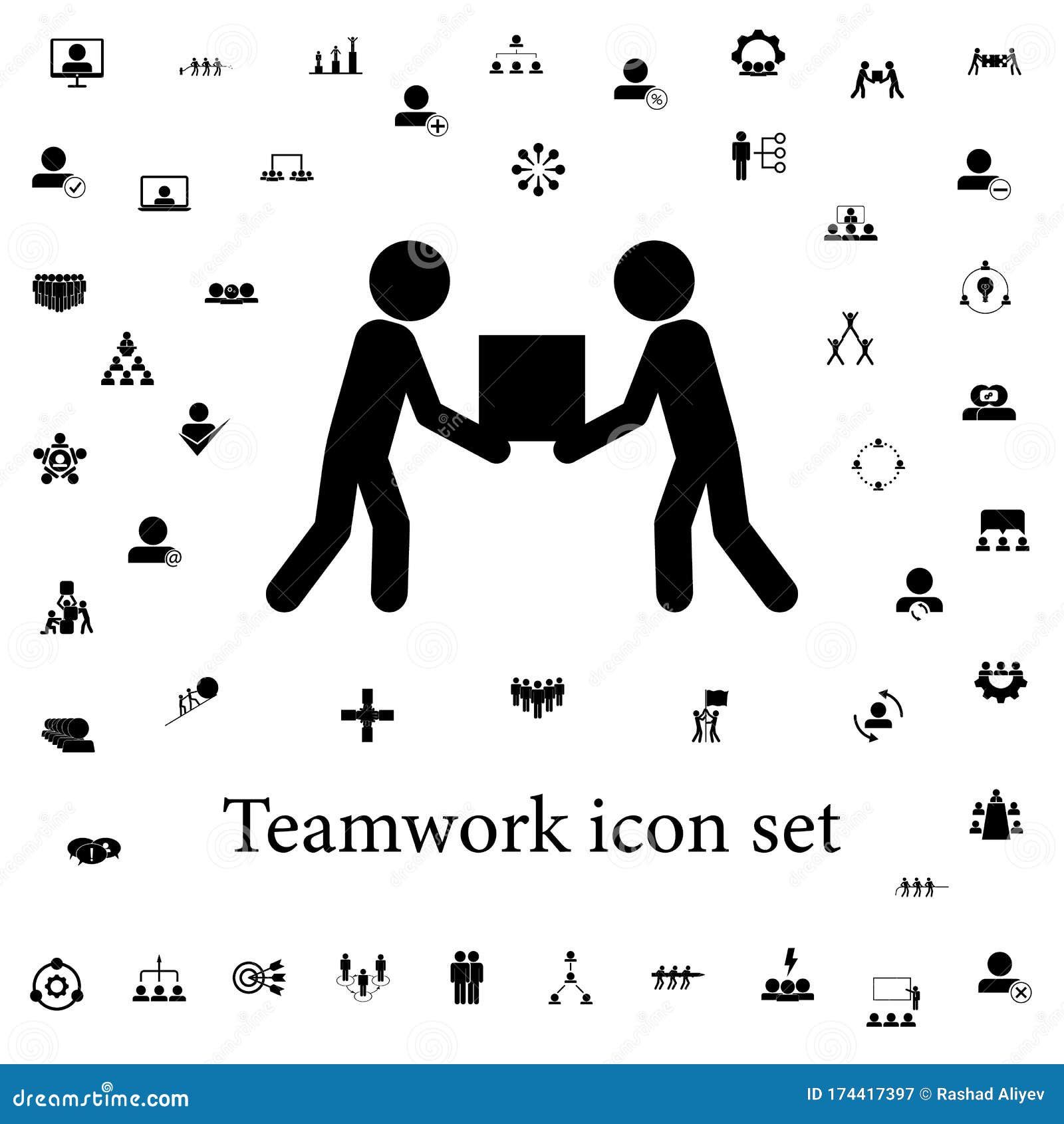 Joint Lifting of Gravity Icon. Teamwork Icons Universal Set for Web and ...