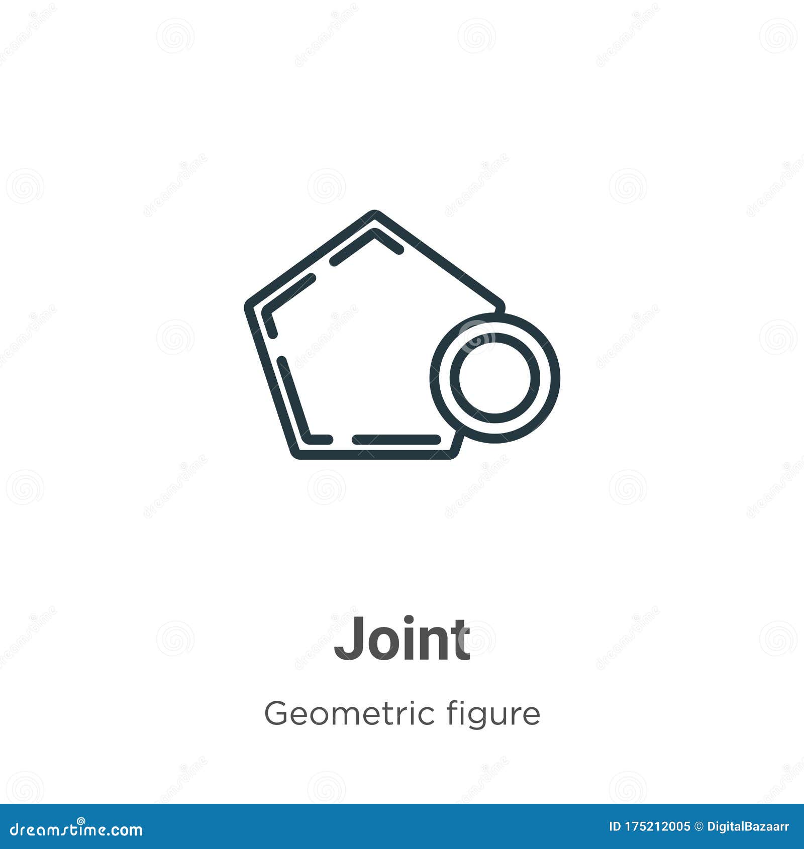 Joint Outline Vector Icon. Thin Line Black Joint Icon, Flat Vector ...