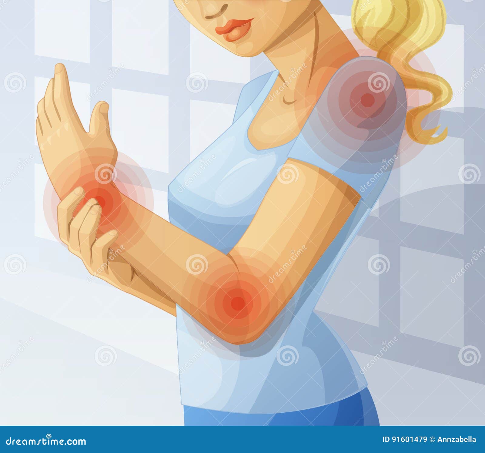 Joint Pain. Cartoon Illustration Stock Vector - Illustration of human ...