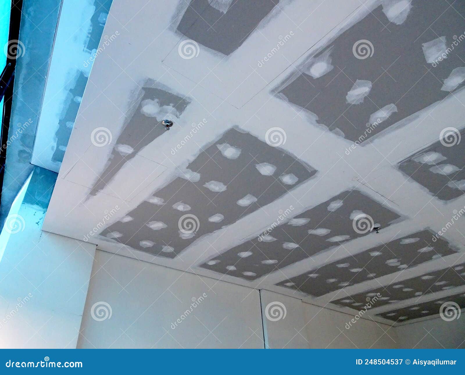 Joint less Plaster Ceiling Board Under Construction at the Construction ...