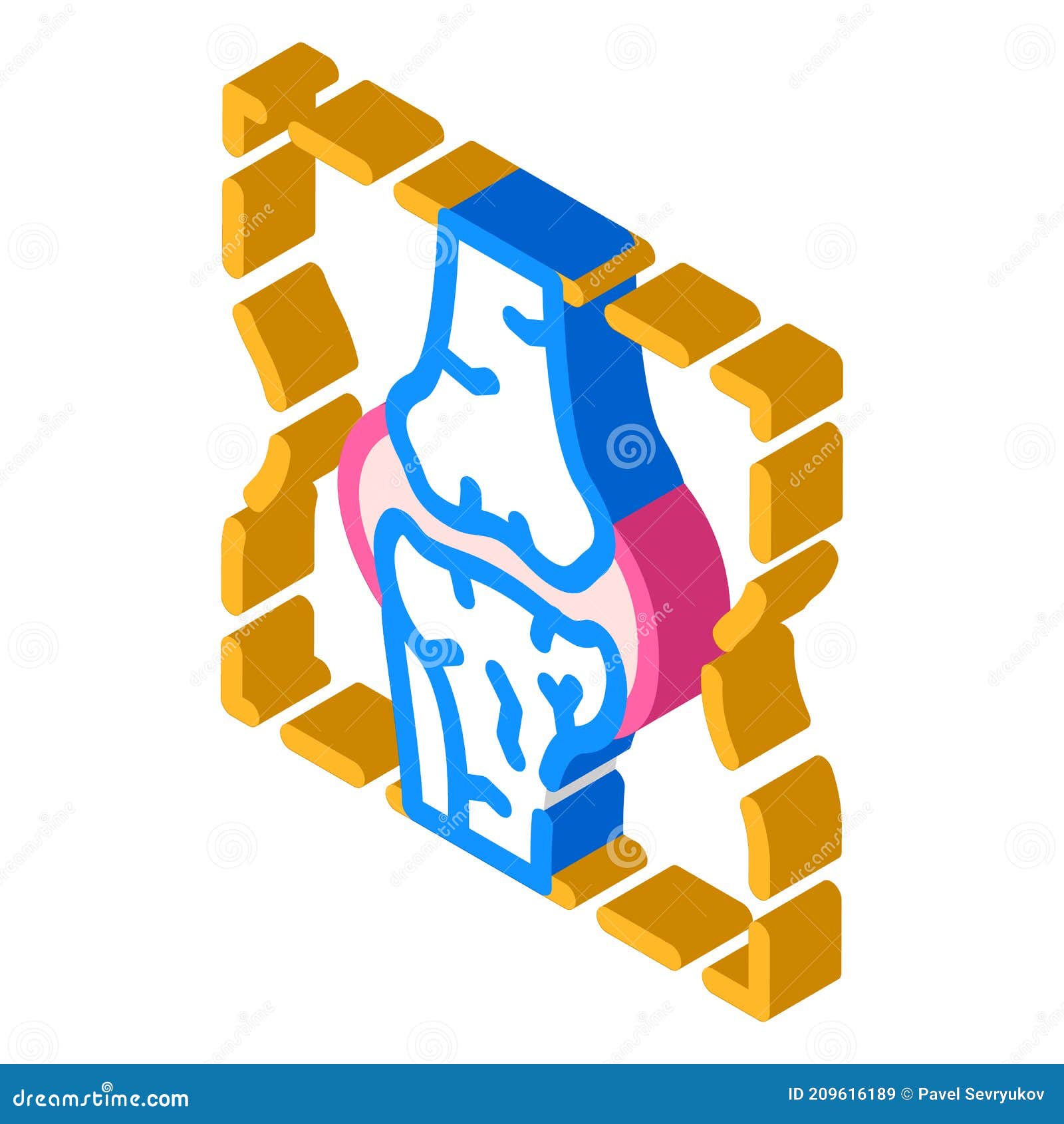 Joint Problem Isometric Icon Vector Illustration Flat Stock Vector ...