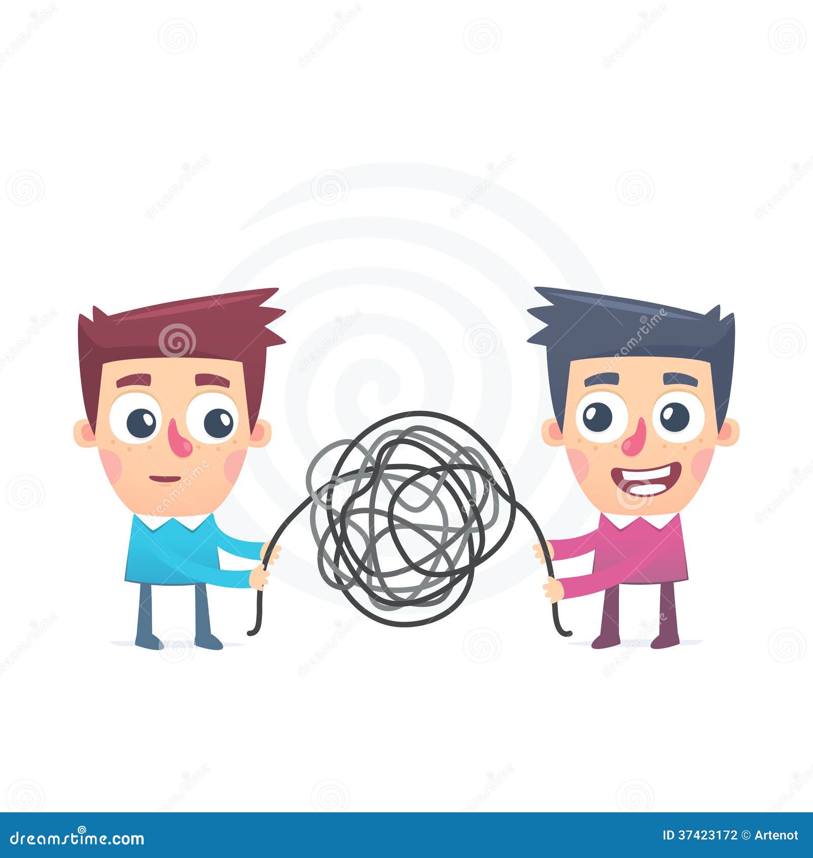 Joint problem-solving stock illustration. Illustration of question ...