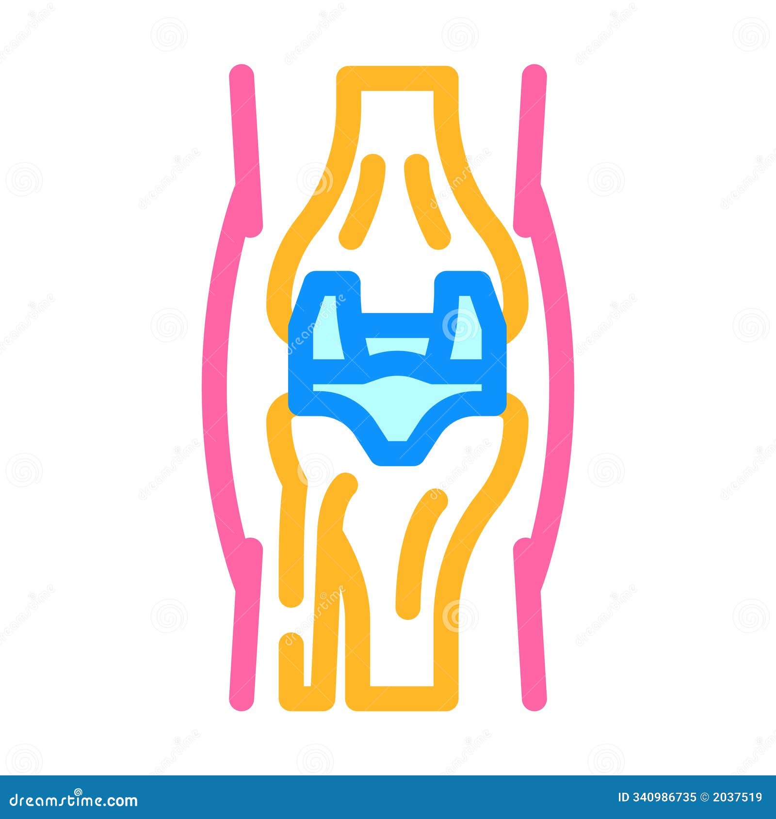Joint Replacement Surgery Color Icon Vector Illustration Stock ...
