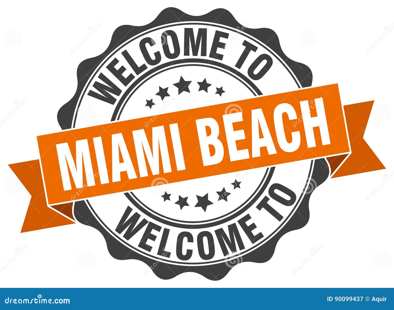 Joint rond de Miami Beach illustration de vecteur. Illustration du ...