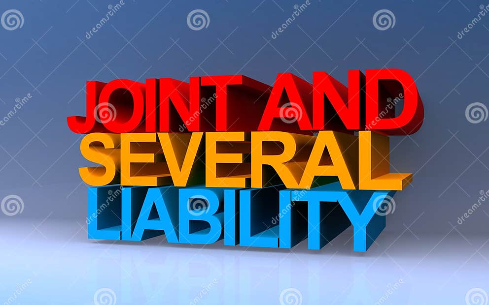 Joint and Several Liability on Blue Stock Illustration - Illustration ...