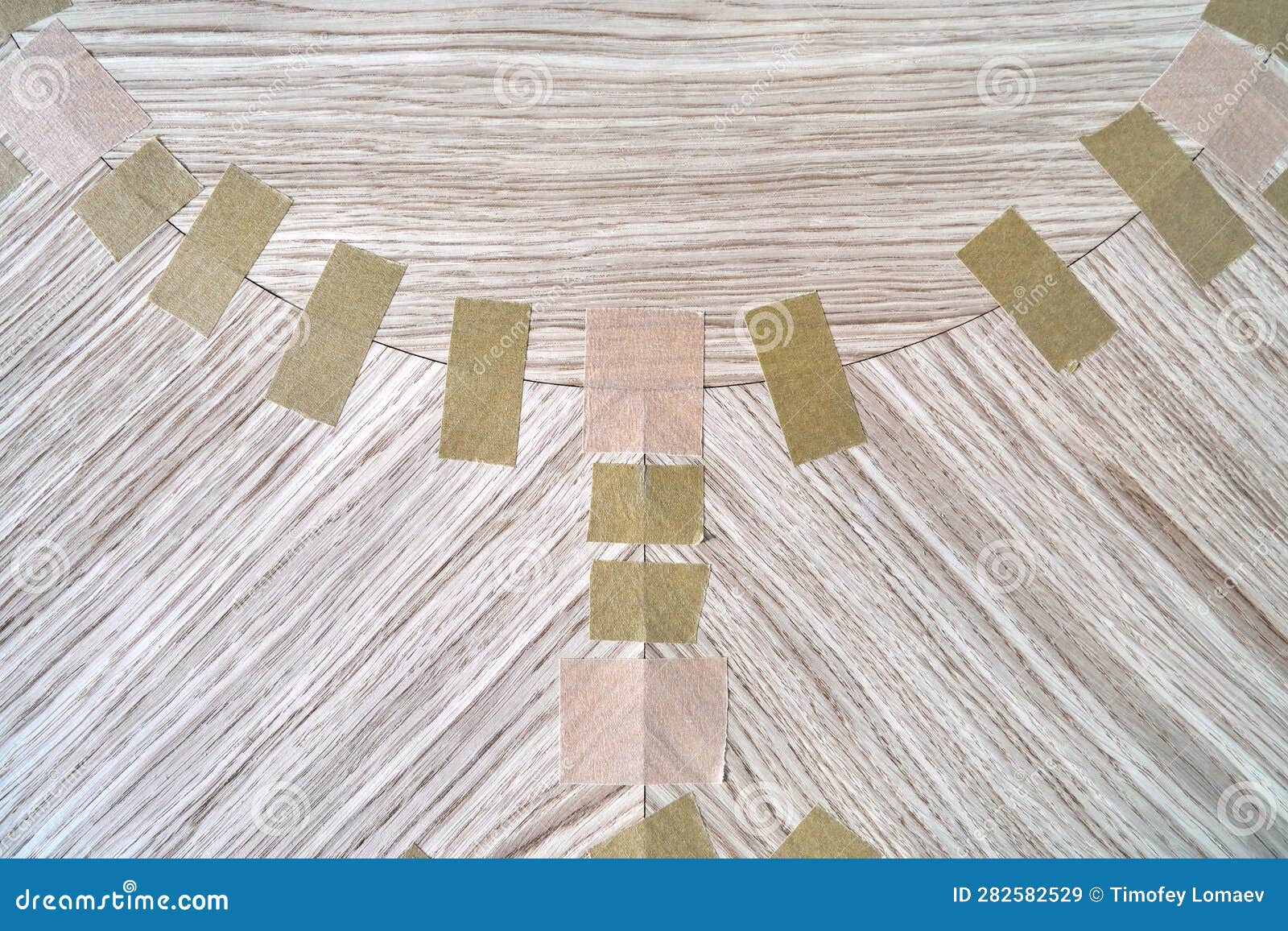 Jointed Veneer into Canvas for Table Top of Dining Table Upper View ...