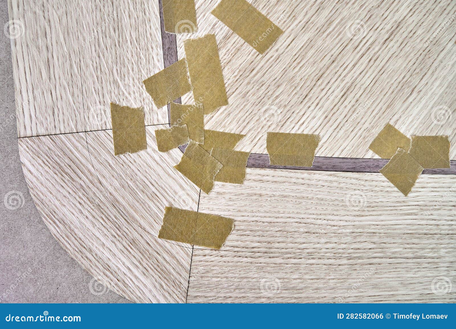 Jointed Veneer into Canvas for Table Top of Dining Table Upper View ...