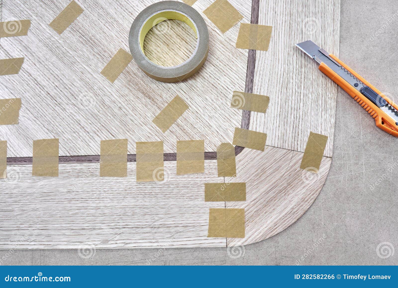 Jointed Veneer into Canvas for Table Top of Dining Table Upper View ...