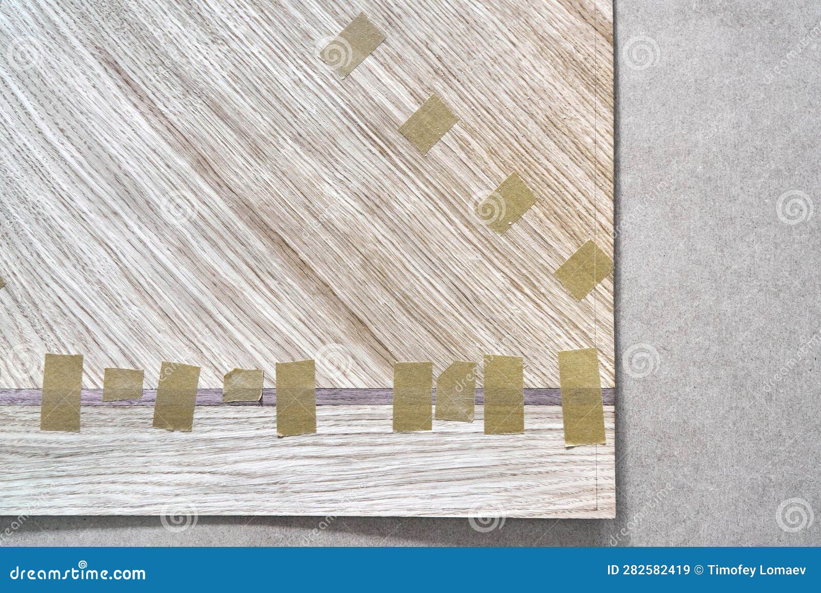 Jointed Veneer into Canvas for Table Top of Dining Table Upper View ...