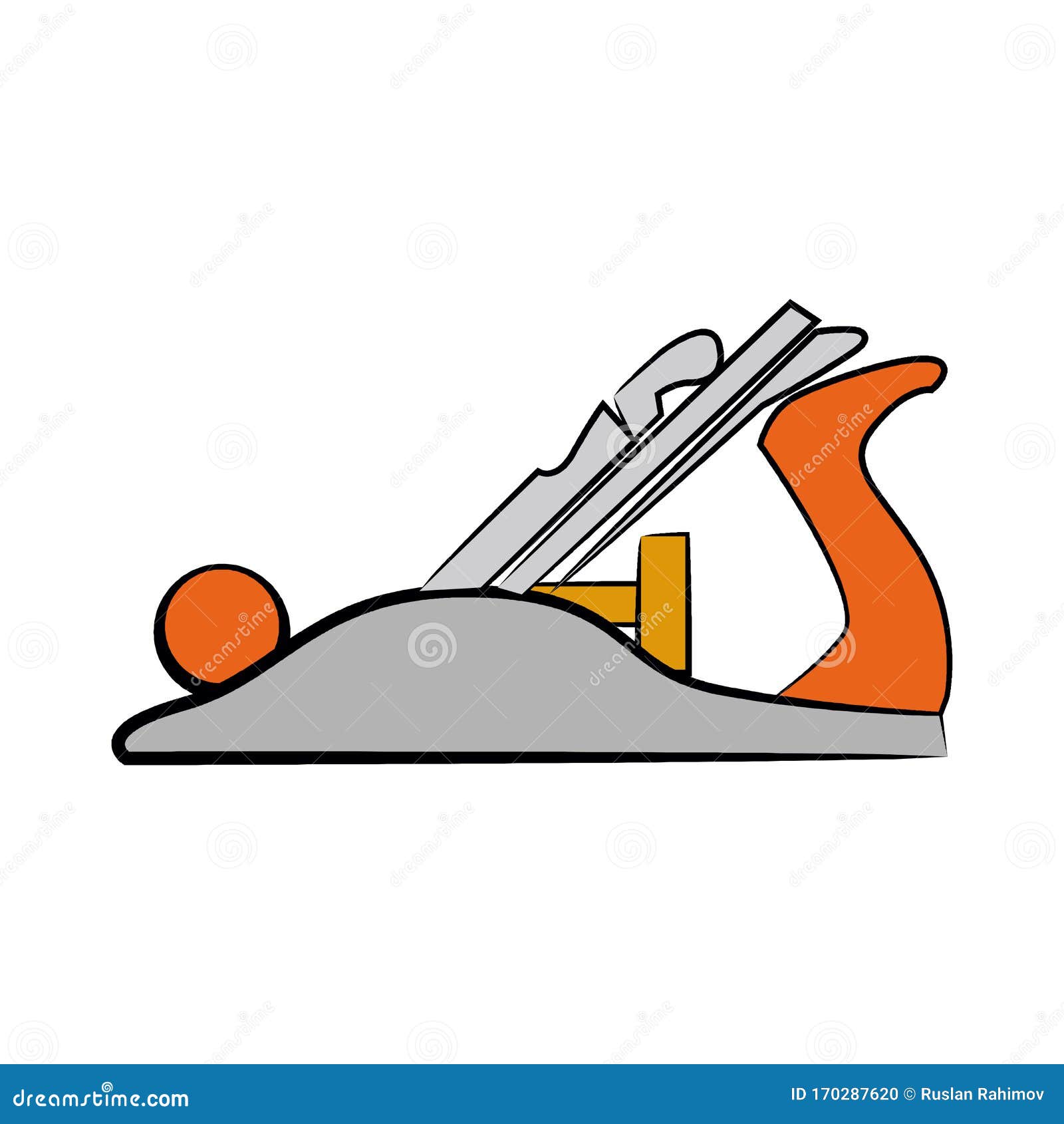 Jointer Plane And Shavings Symbol. Carpentry Work, Wood Workshop Or ...