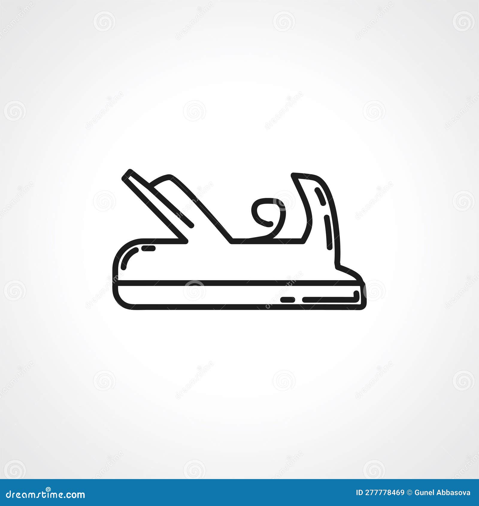 Jointer Plane Line Icon, Jack Plane Icon Stock Vector - Illustration of ...