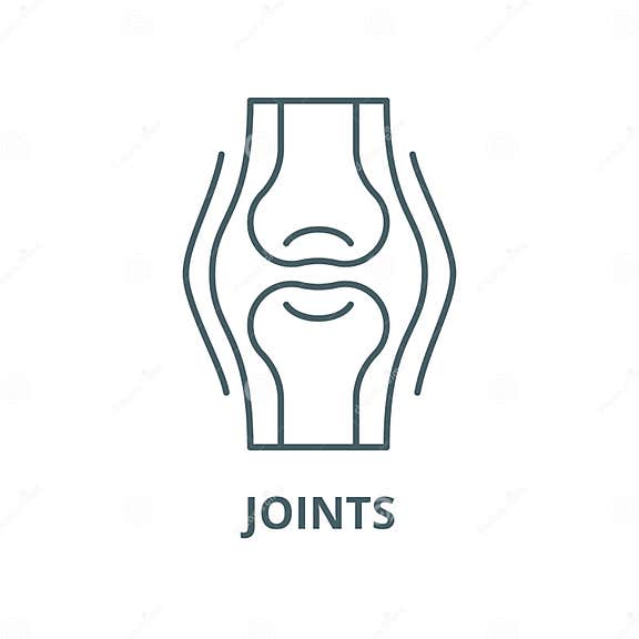 Joints Vector Line Icon, Linear Concept, Outline Sign, Symbol Stock ...