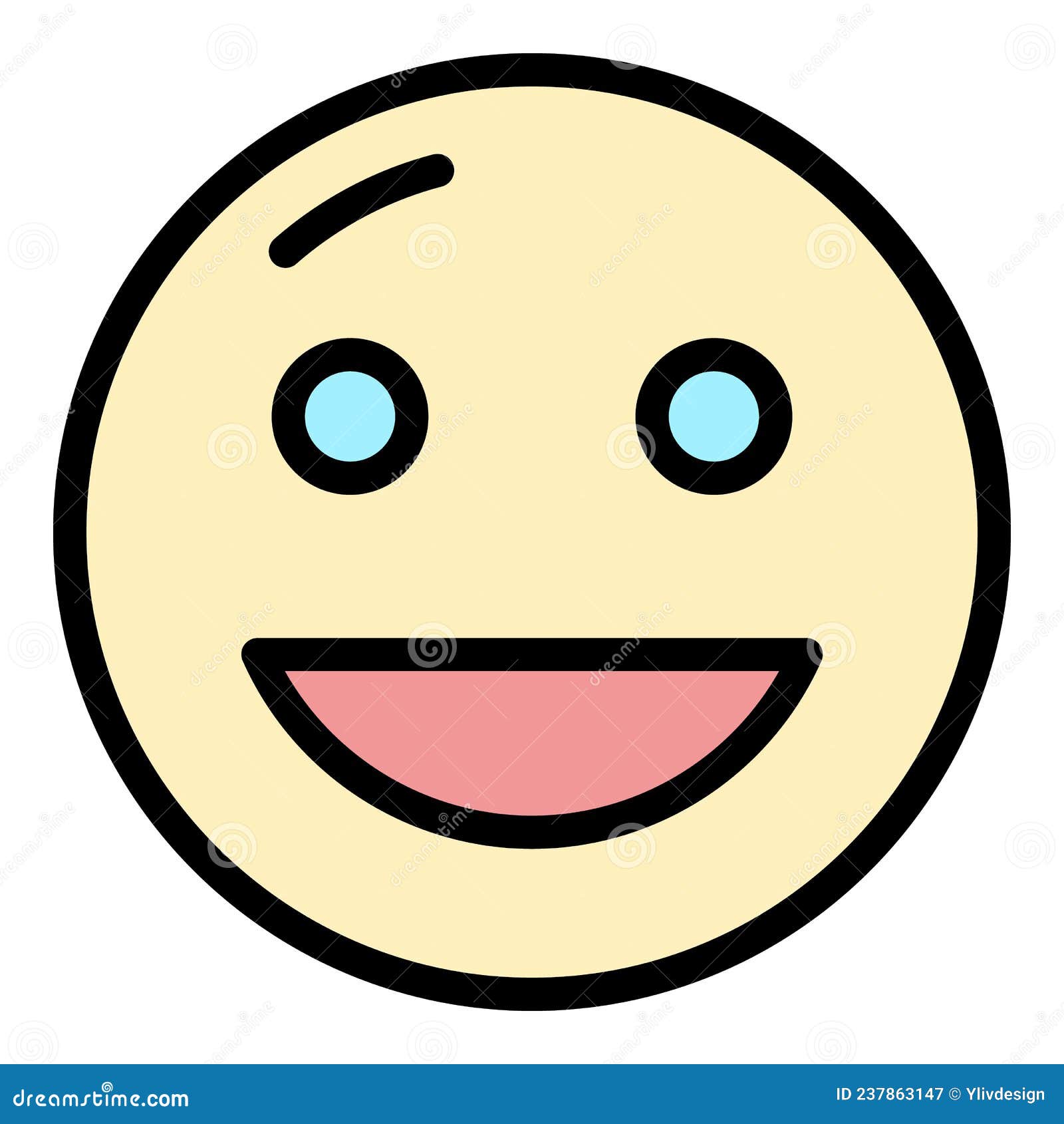 Joke Emoji Icon Color Outline Vector Stock Vector - Illustration of ...