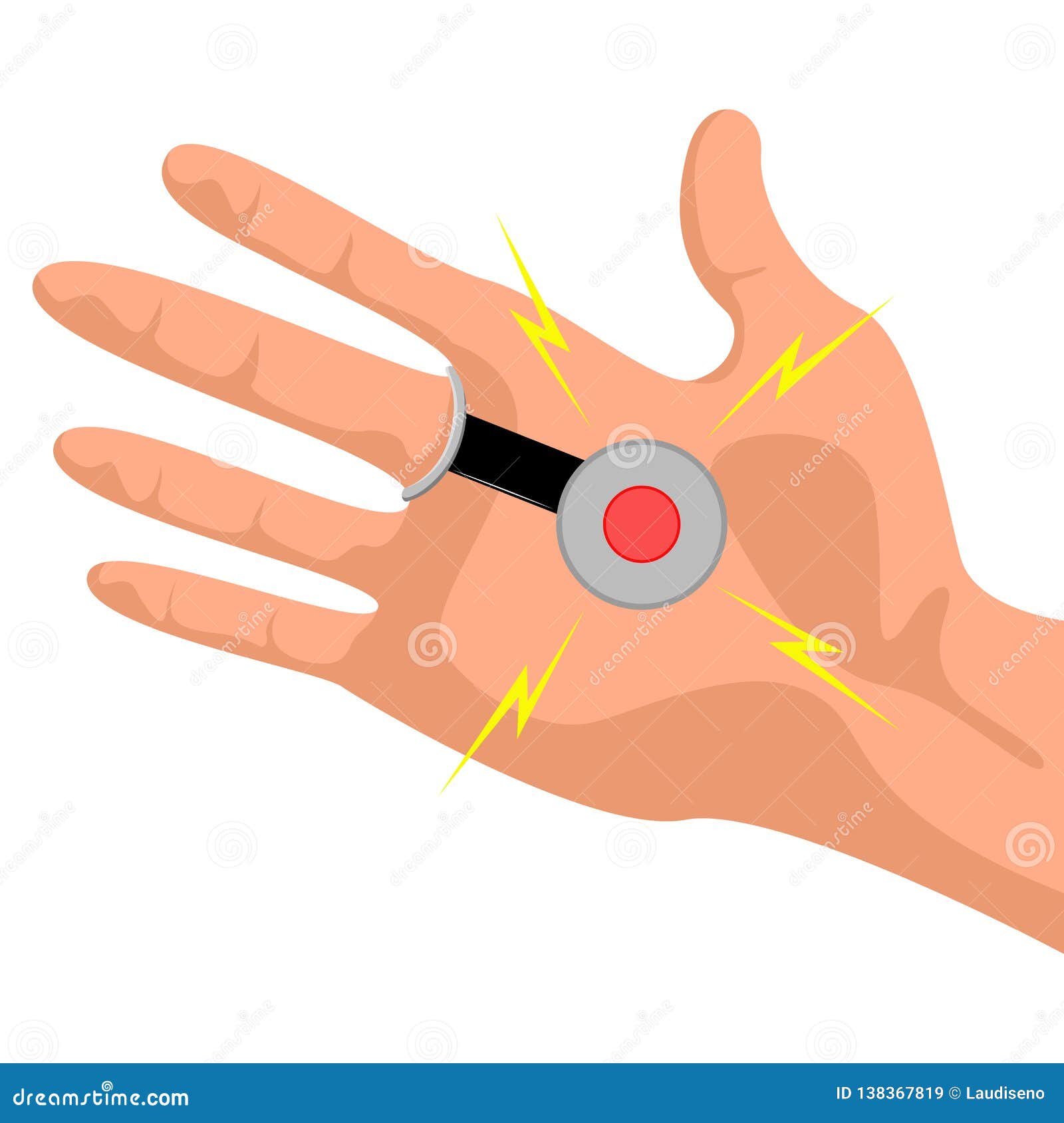 Joke Hand Buzzer Silhouette Vector Illustration | CartoonDealer.com ...