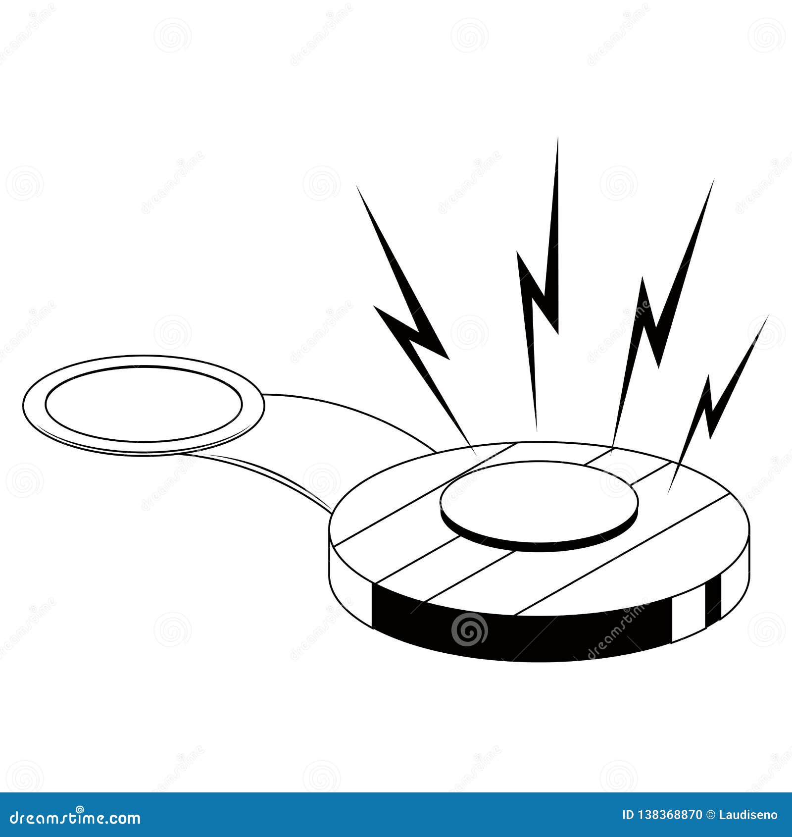 Joke Hand Buzzer Silhouette Vector Illustration | CartoonDealer.com ...