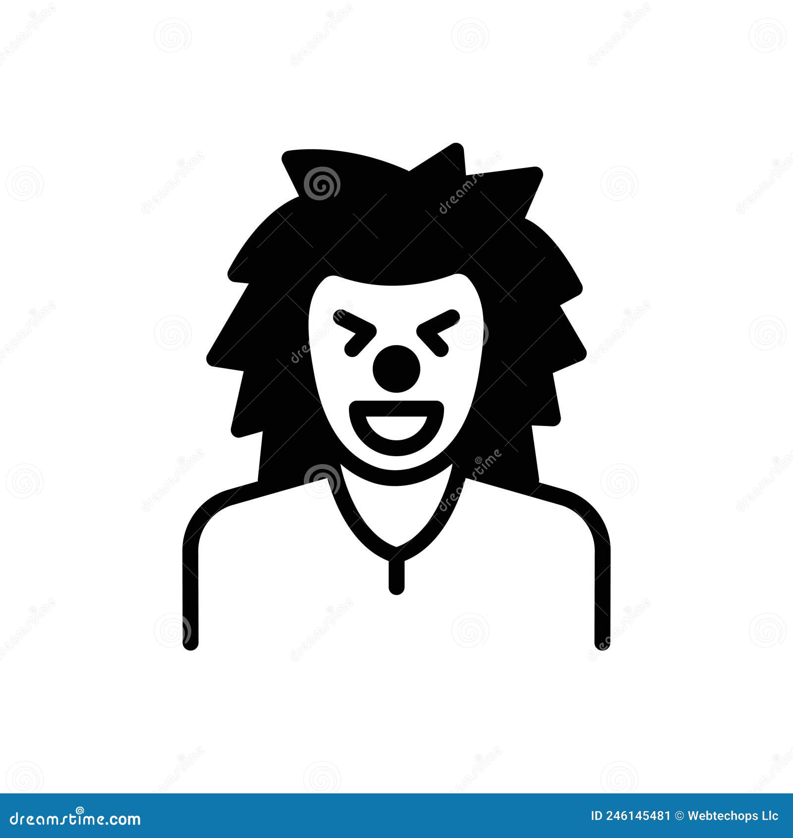 Black Solid Icon for Joke, Mockery and Snickers Stock Vector ...