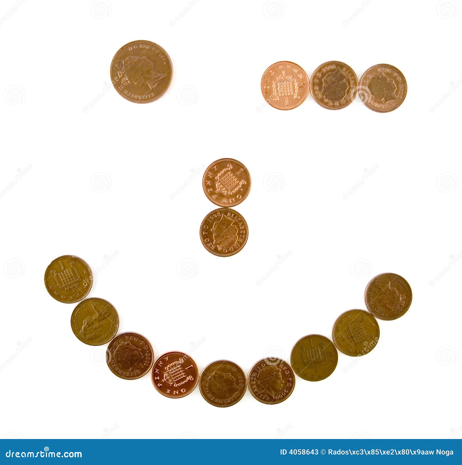 Joke made of coins stock image. Image of coins, joke, financial - 4058643