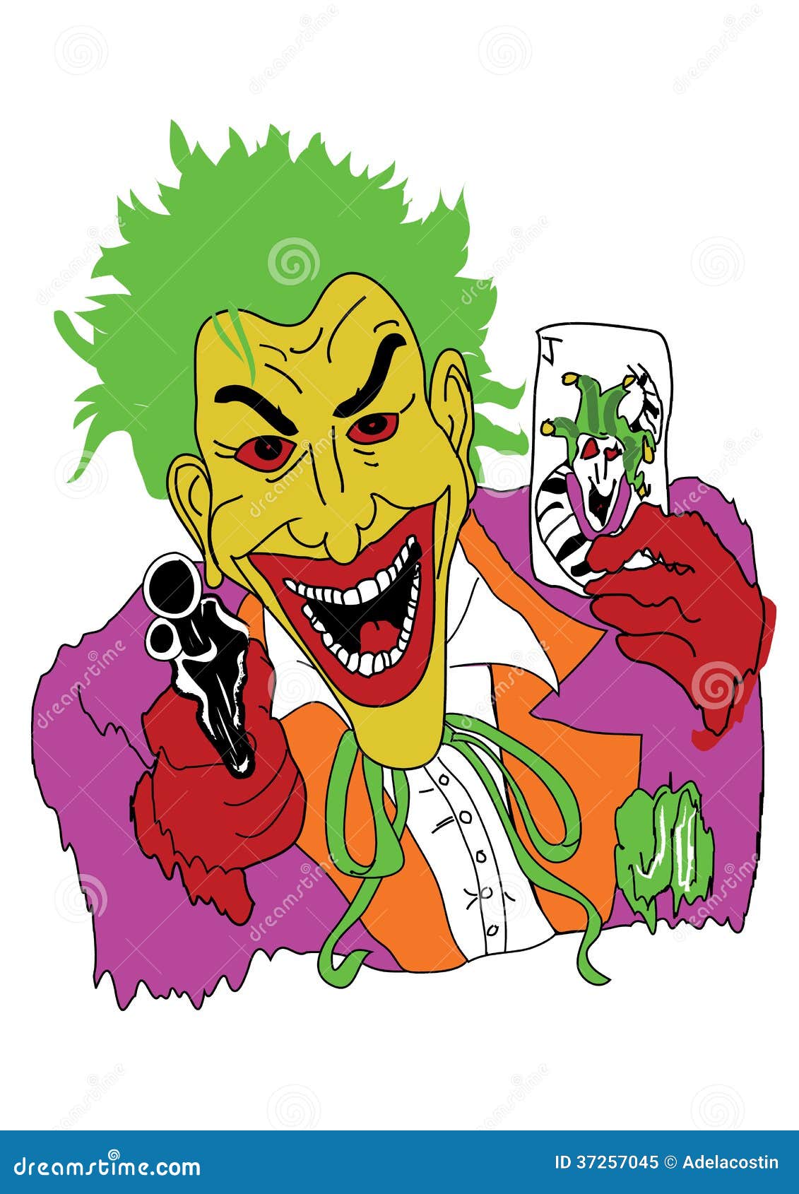 Joker illustration de vecteur. Illustration du conception - 37257045