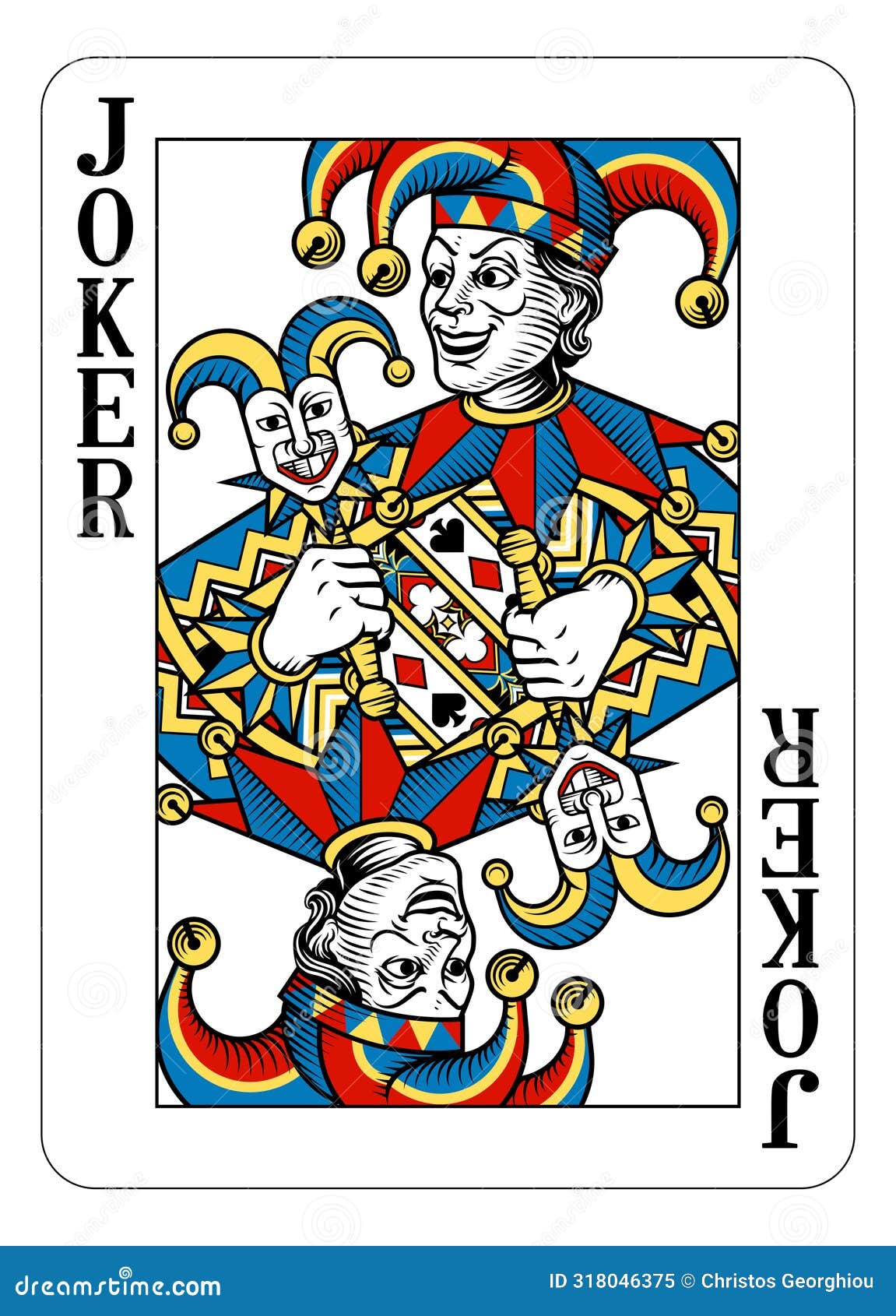 Joker Card Design from Deck of Playing Cards Stock Vector ...