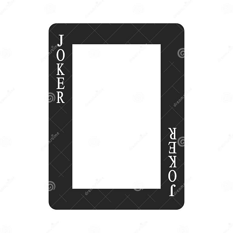 Joker Card Frame Silhouette Vector Stock Illustration - Illustration of ...