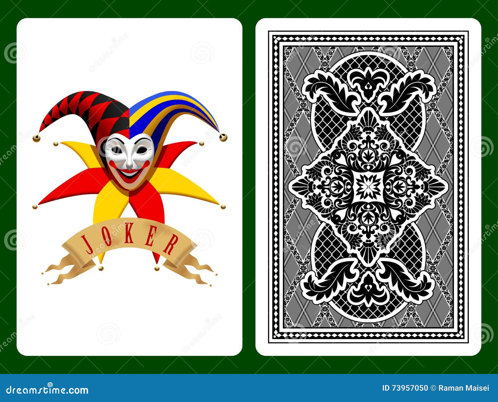 Joker playing card stock vector. Illustration of casino - 73957050