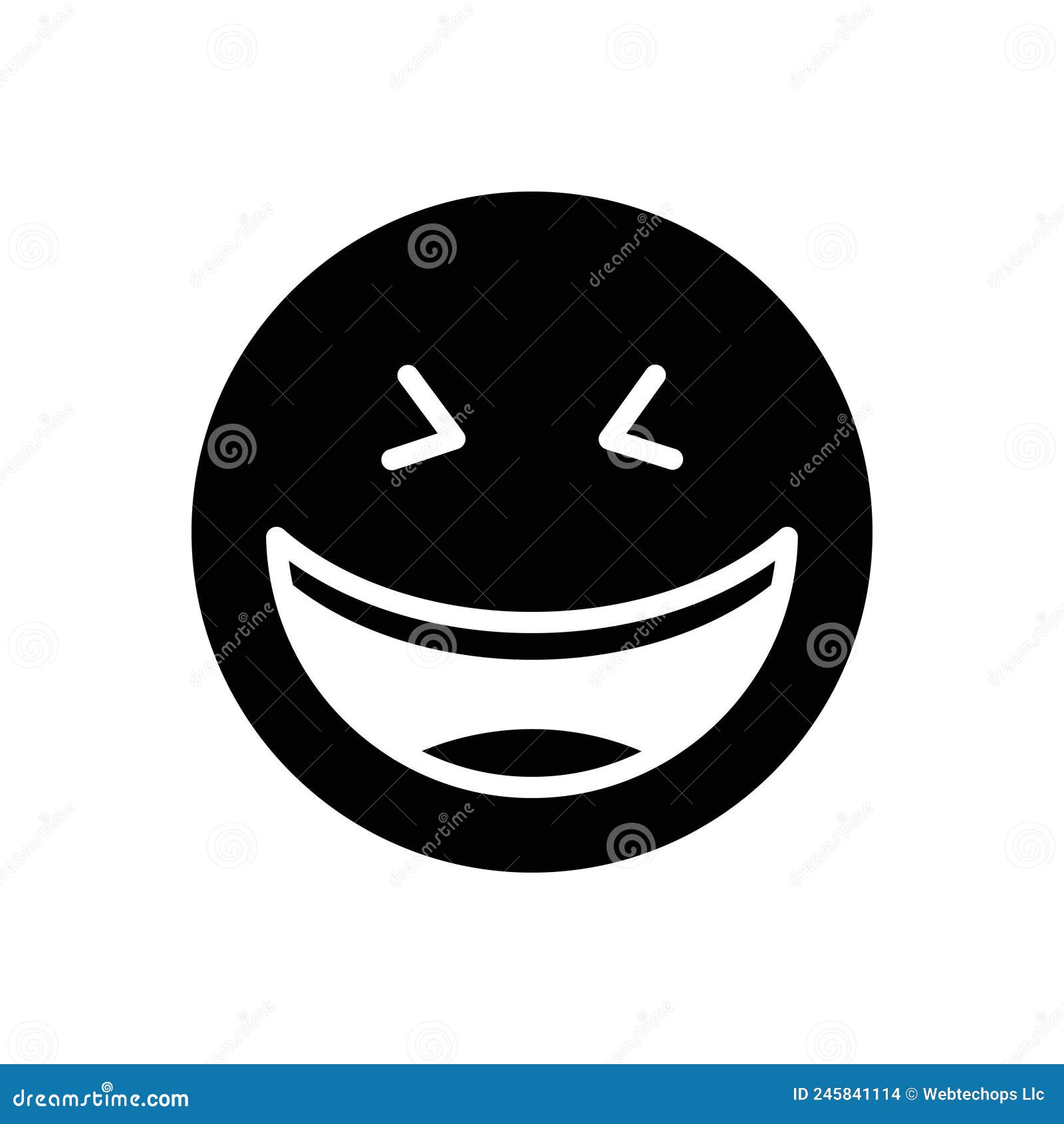 Black Solid Icon for Jokes, Laugh and Emoticon Stock Vector ...