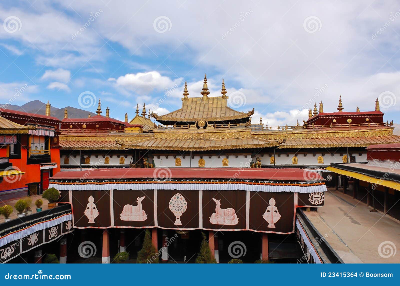 Jokhang temple stock photo. Image of sacred, roof, tourism - 23415364