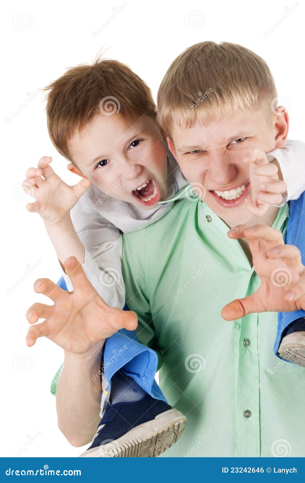 Joking stock photo. Image of child, brunette, cheerful - 23242646