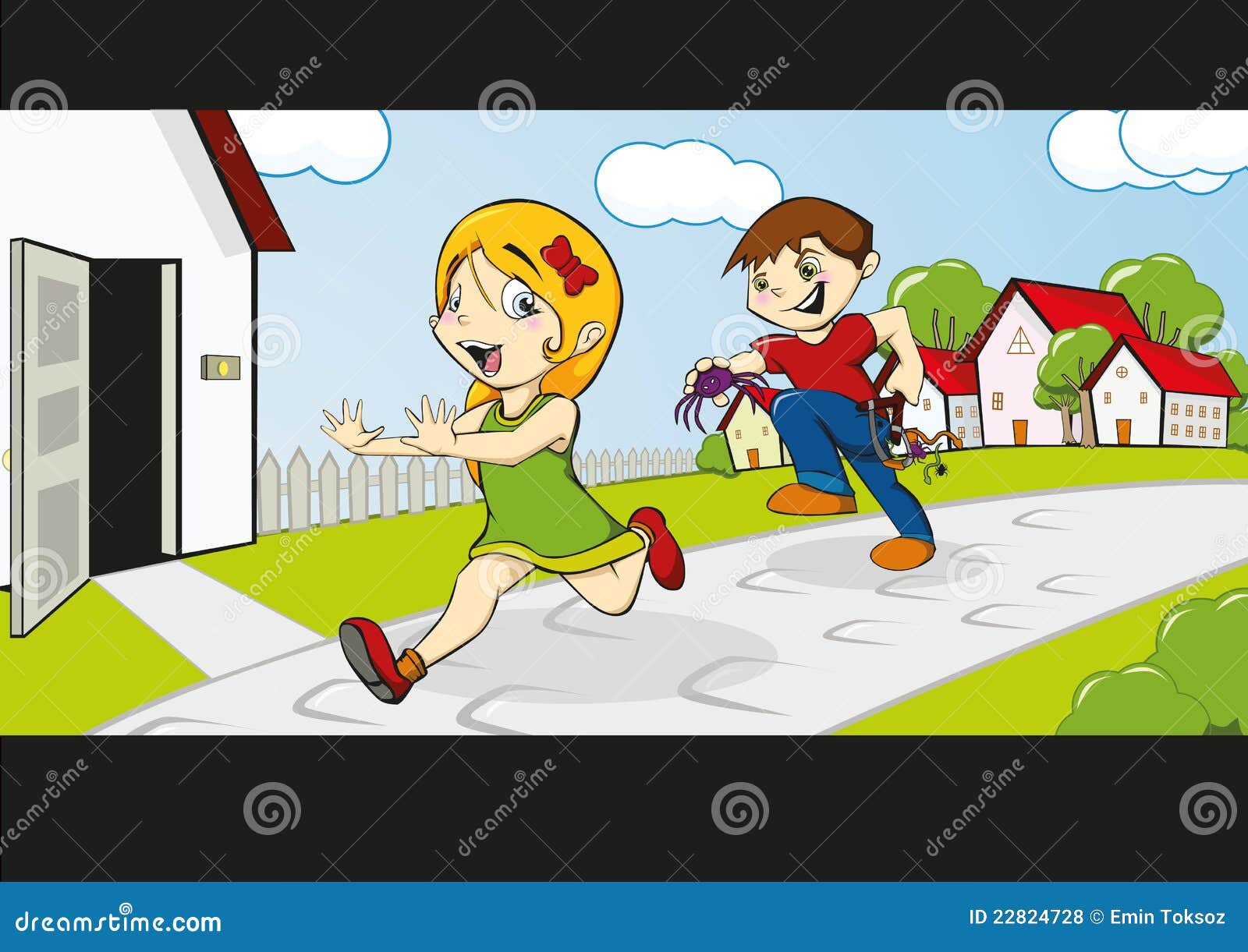Joking around children stock illustration. Illustration of joking ...