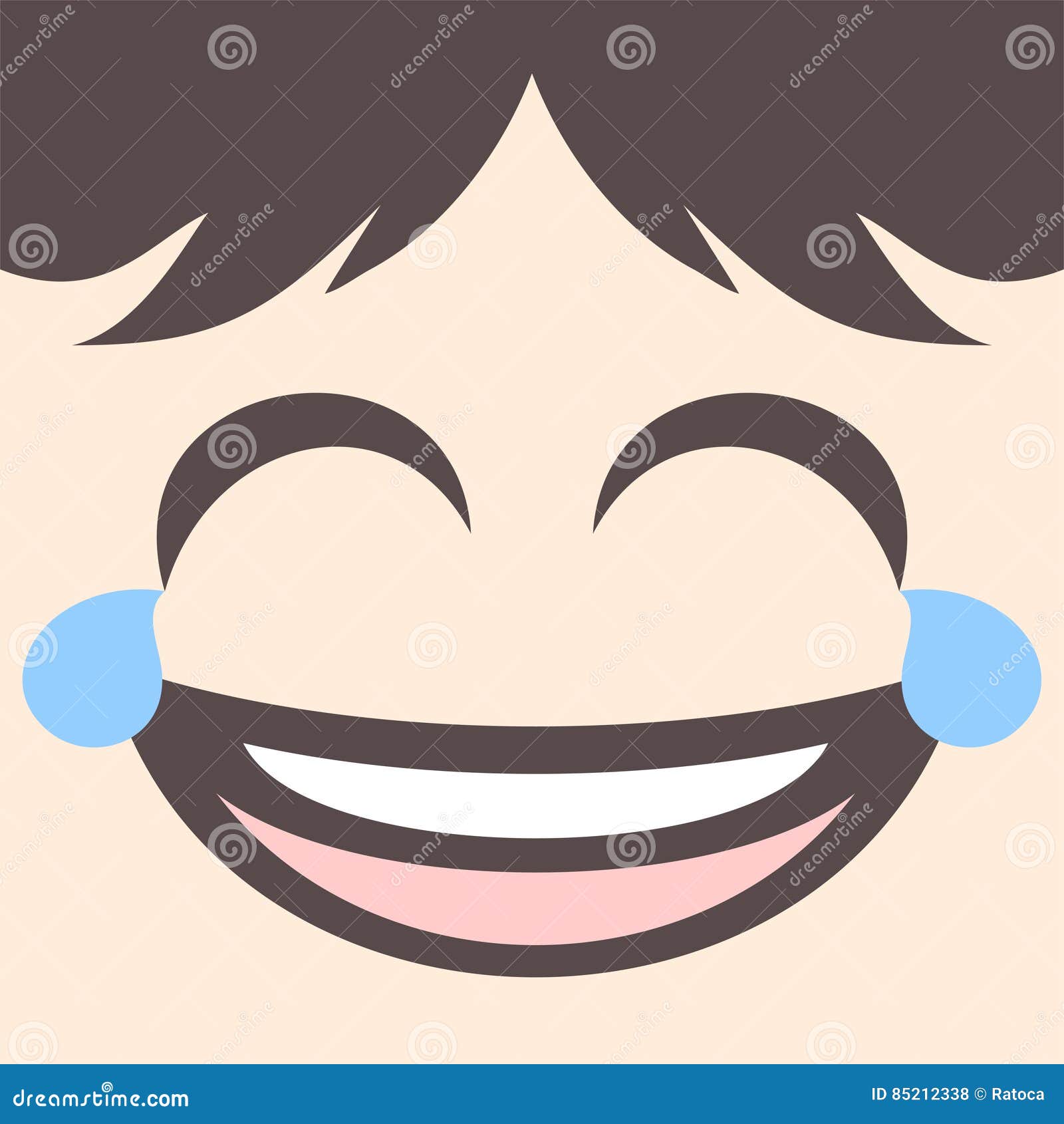 Joking face draw stock vector. Illustration of smile - 85212338