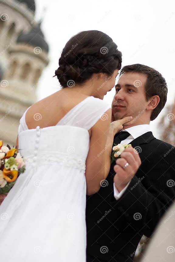 Joking time stock photo. Image of romance, church, bride - 7059570