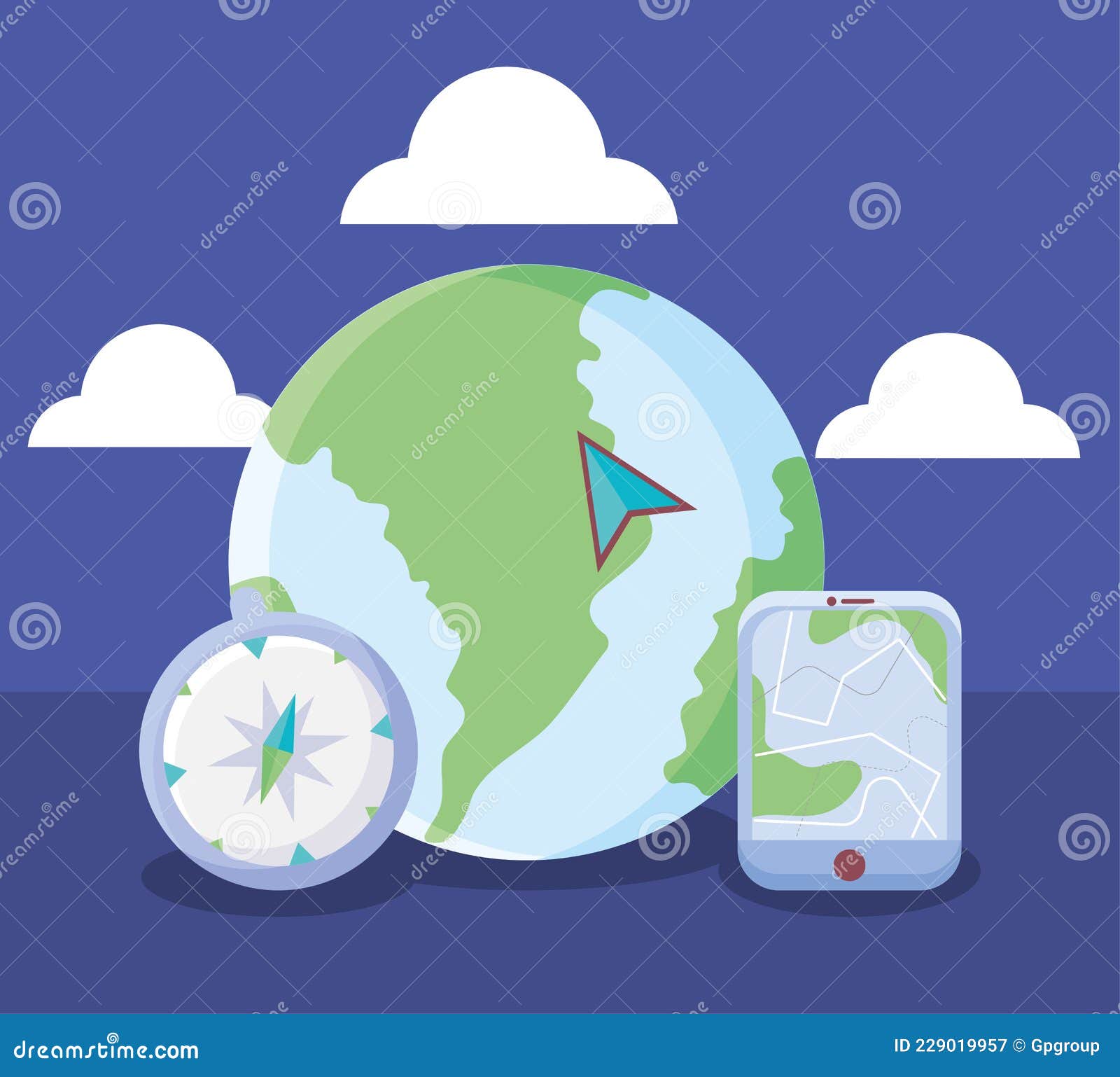 Jolie Affiche De Localisation Illustration de Vecteur - Illustration du ...