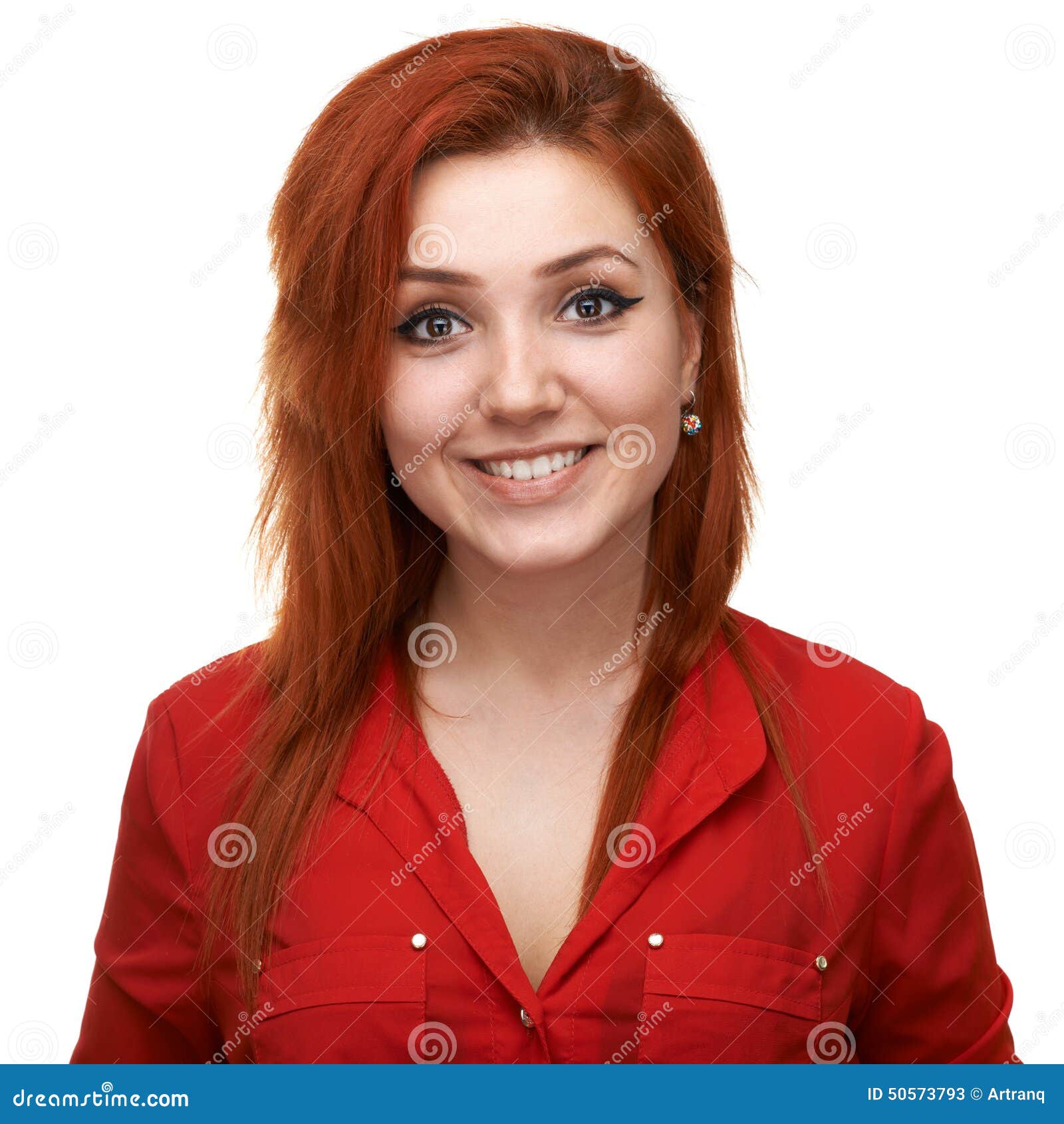 Jolie Fille Souriant Artificiellement Image Stock Image Du Attrayant