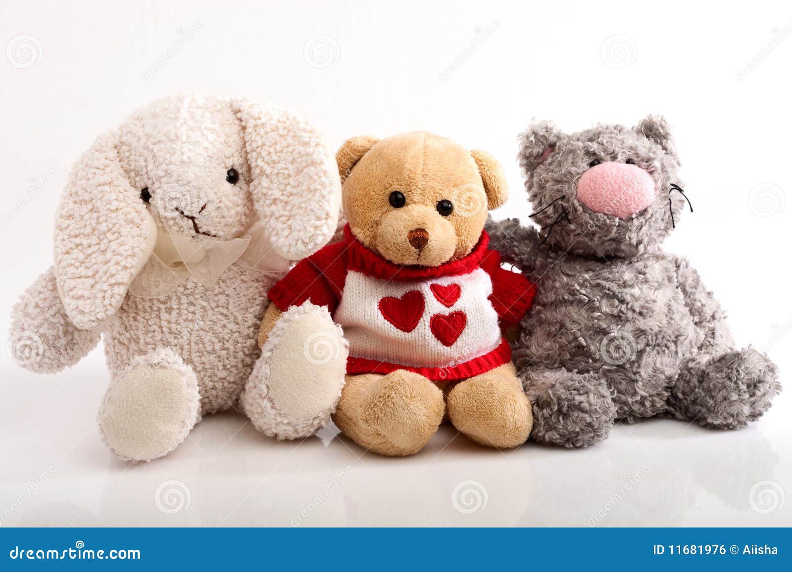 Jolly crowd of plush toys stock photo. Image of listen - 11681976