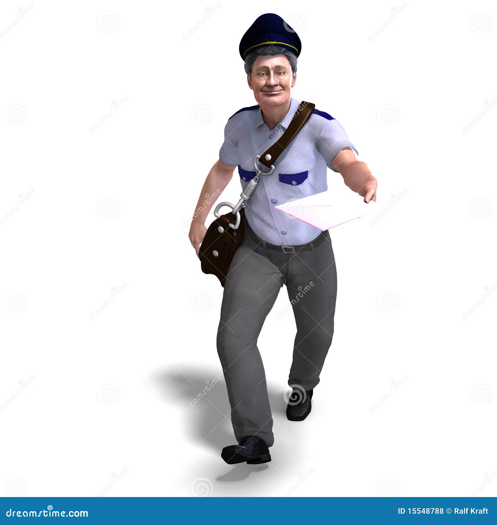 Jolly Postman Hands You A Letter Royalty-Free Stock Image ...