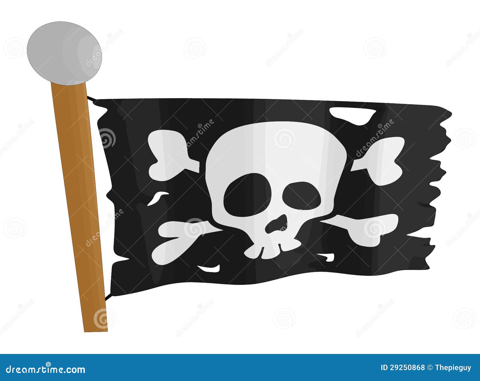 Jolly Roger stock vector. Illustration of isolated, caribbean - 29250868