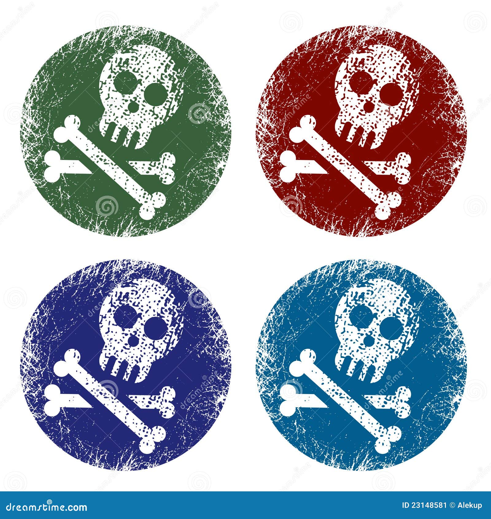 Jolly Roger Symbols - Vector Set On Dark Background. Pirates Skulls And ...